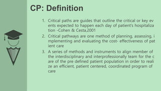 CLINICAL PATHWAYS | PPTX