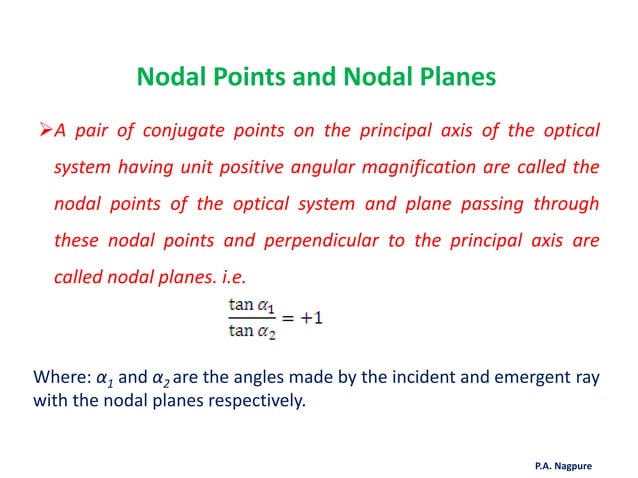 Lecture 2: Co-axial optical system and six cardinal points | PPTX