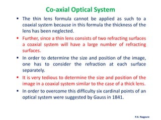 Lecture 2: Co-axial optical system and six cardinal points | PPTX