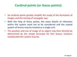 Lecture 2: Co-axial optical system and six cardinal points | PPTX