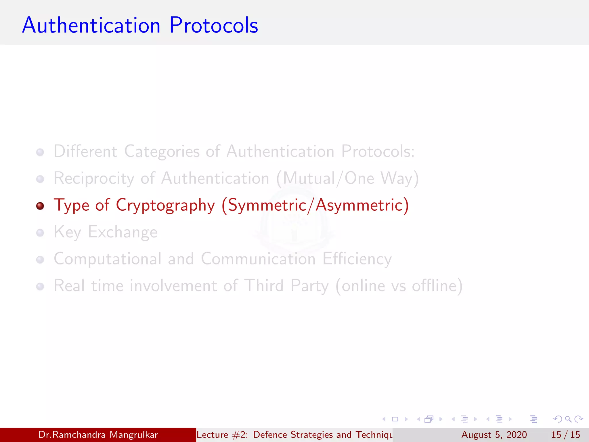 Lecture #2: Defence Strategies and Techniques (Security): Part I | PDF