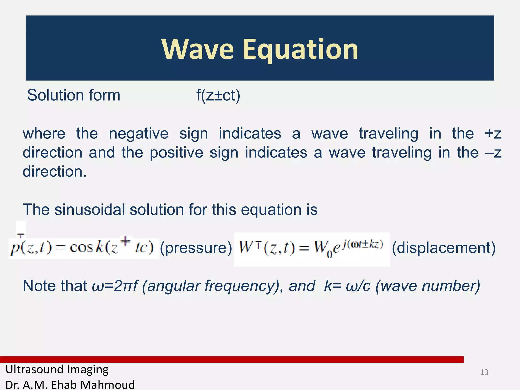 Medical Equipment Ultrasound Lecture 2 | PDF