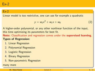 Lecture 2 (Machine Learning) | PDF