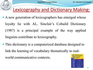 Lecture 2 Applied Linguistics | PPT