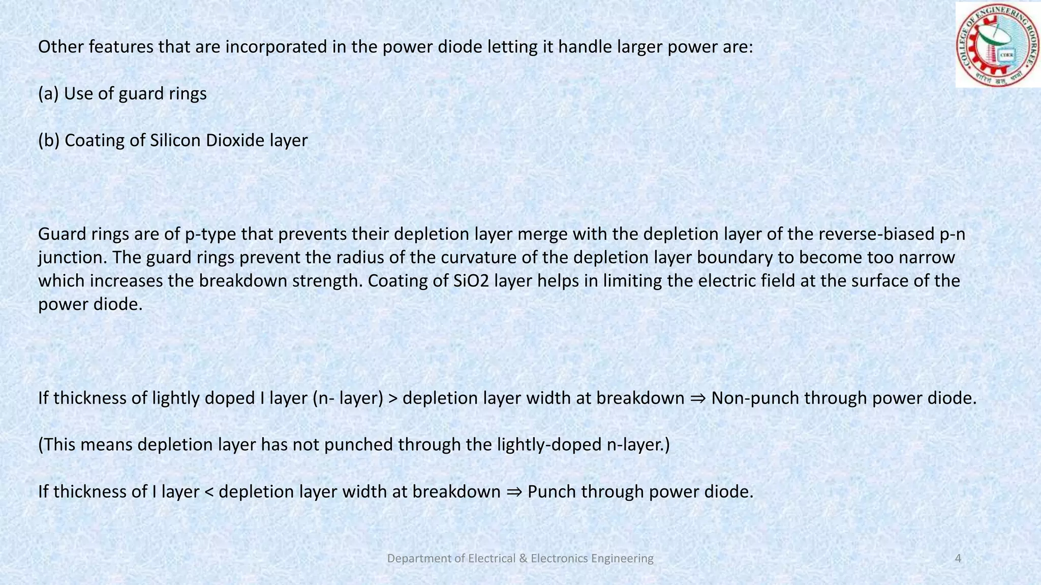 Lecture 2: Power Diodes | PPTX
