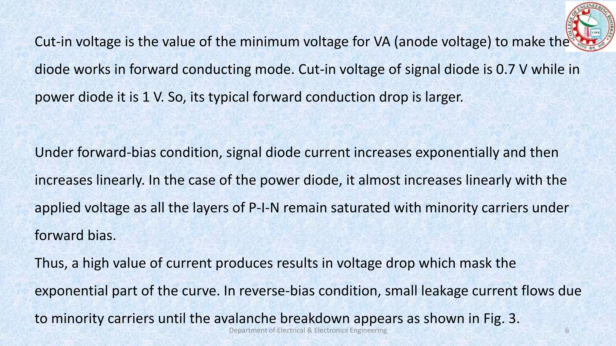 Lecture 2: Power Diodes | PPTX