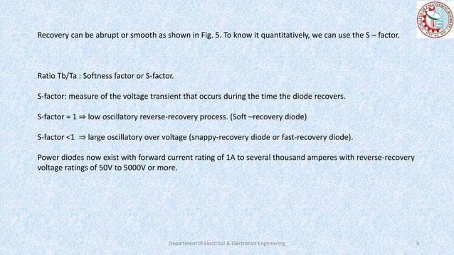Lecture 2: Power Diodes | PPTX | Technology & Computing