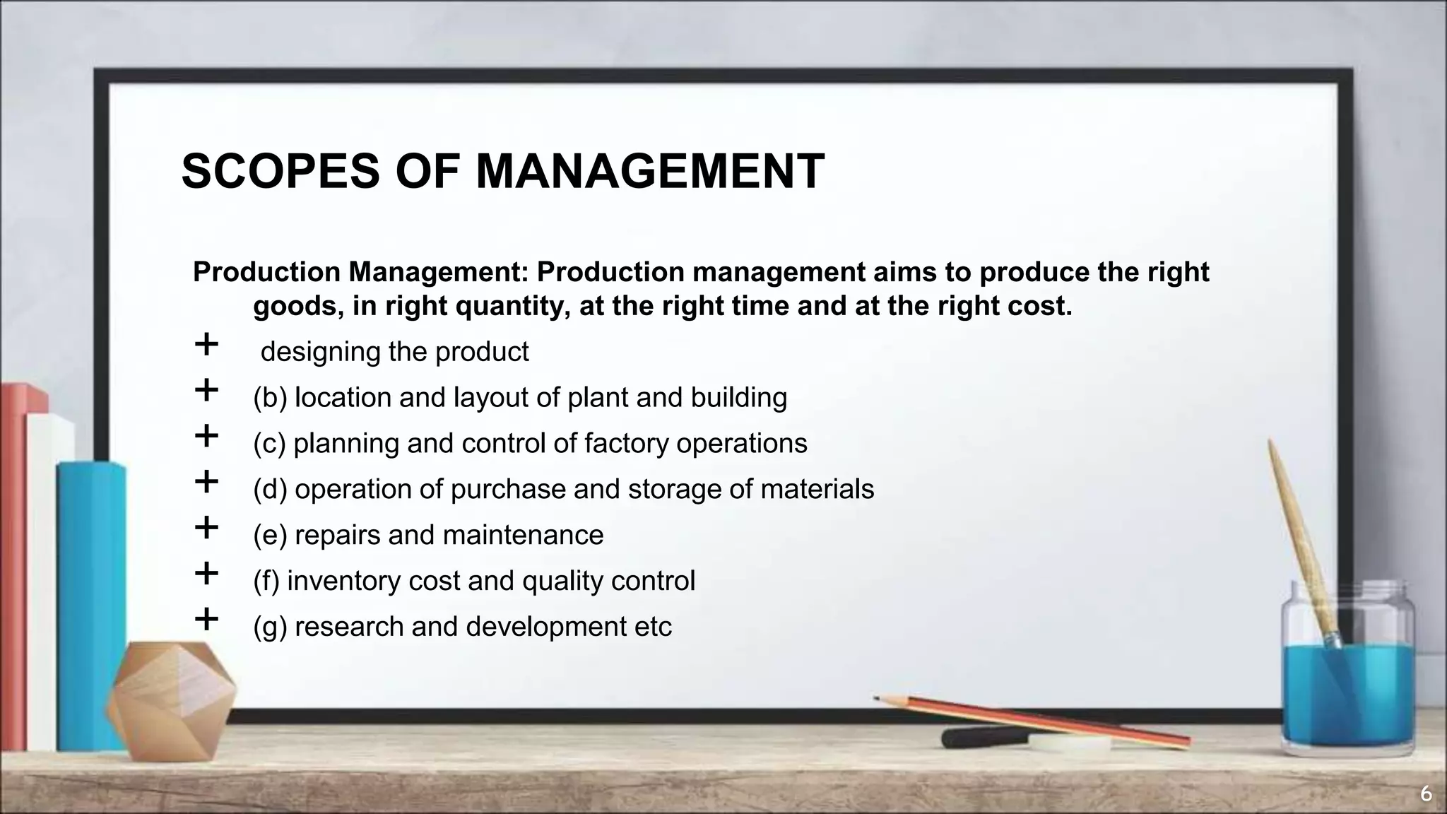 SCOPE OF MANAGEMENT | PPT
