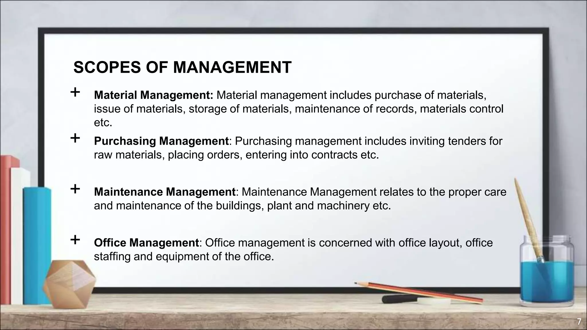 SCOPE OF MANAGEMENT | PPT
