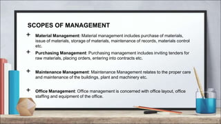 SCOPE OF MANAGEMENT | PPT