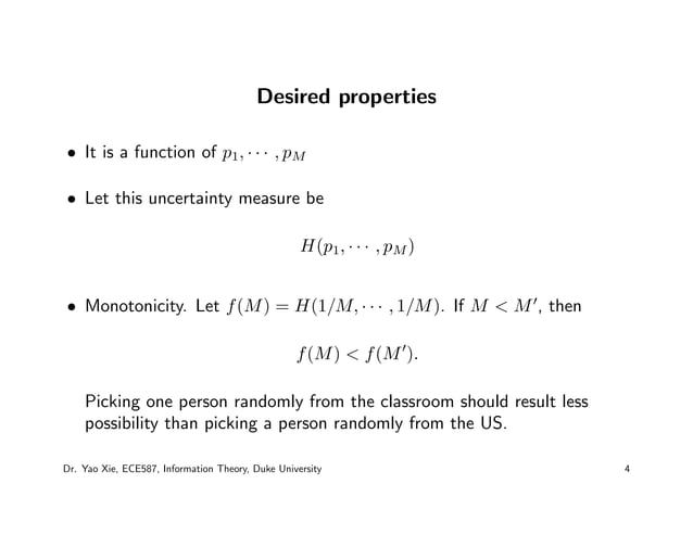 Lecture 2: Entropy and Mutual Information | PDF | Physics | Science
