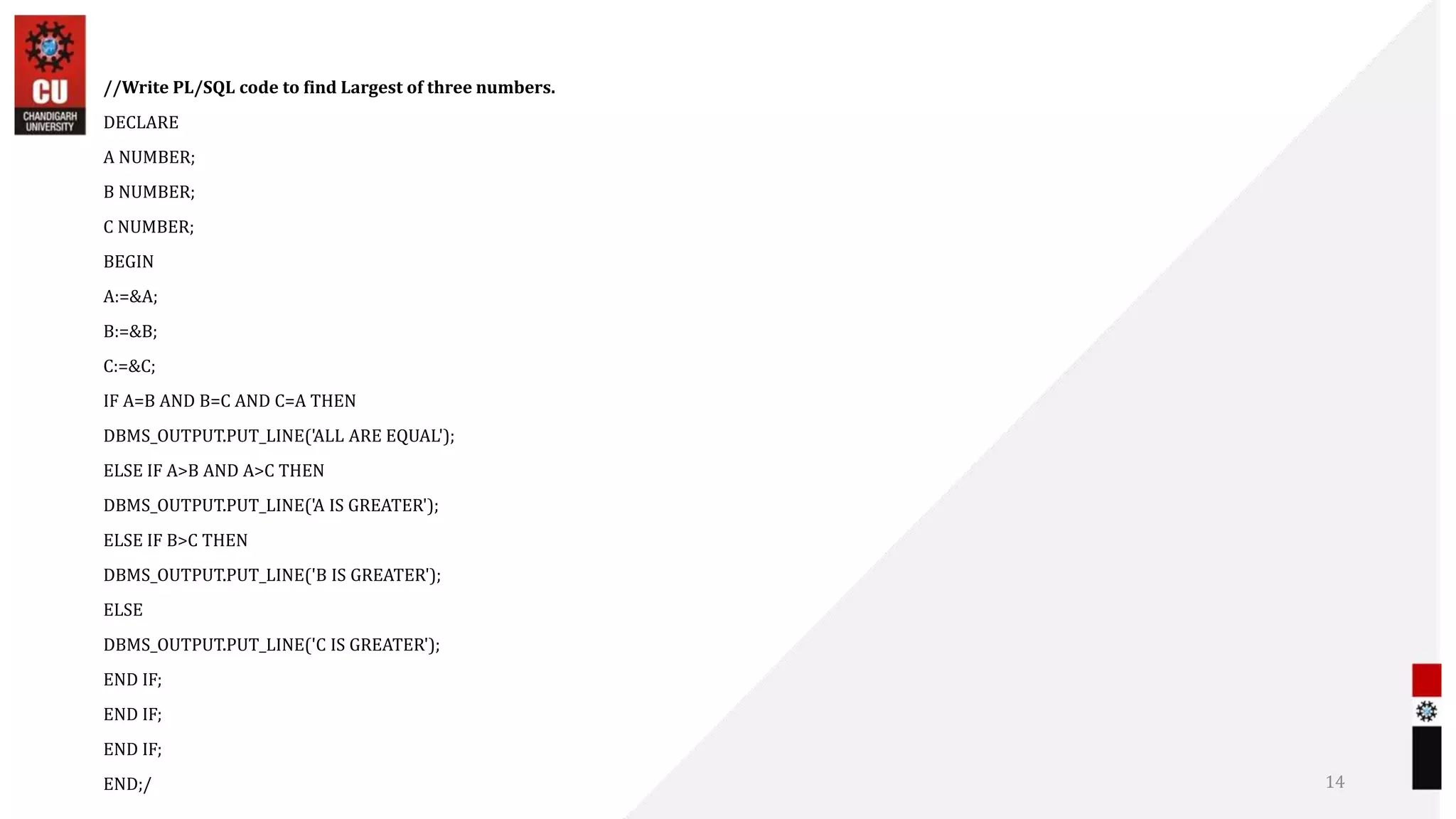 Lecture 2.3.26_Conditional Control Structure.pptx | Databases | Computer Software and Applications