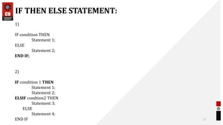Lecture 2.3.26_Conditional Control Structure.pptx | Databases | Computer Software and Applications
