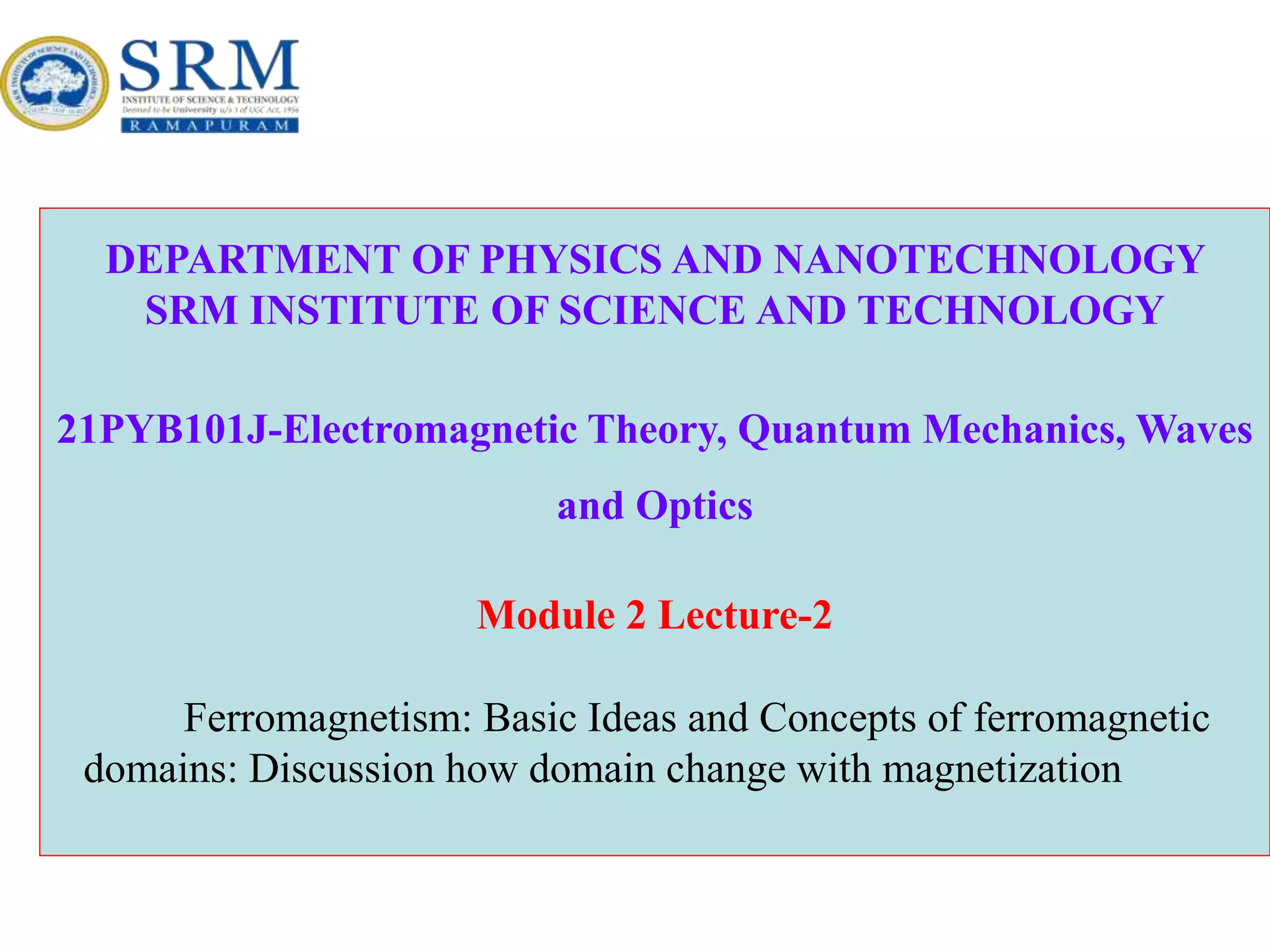 ferromagnetism | PPTX