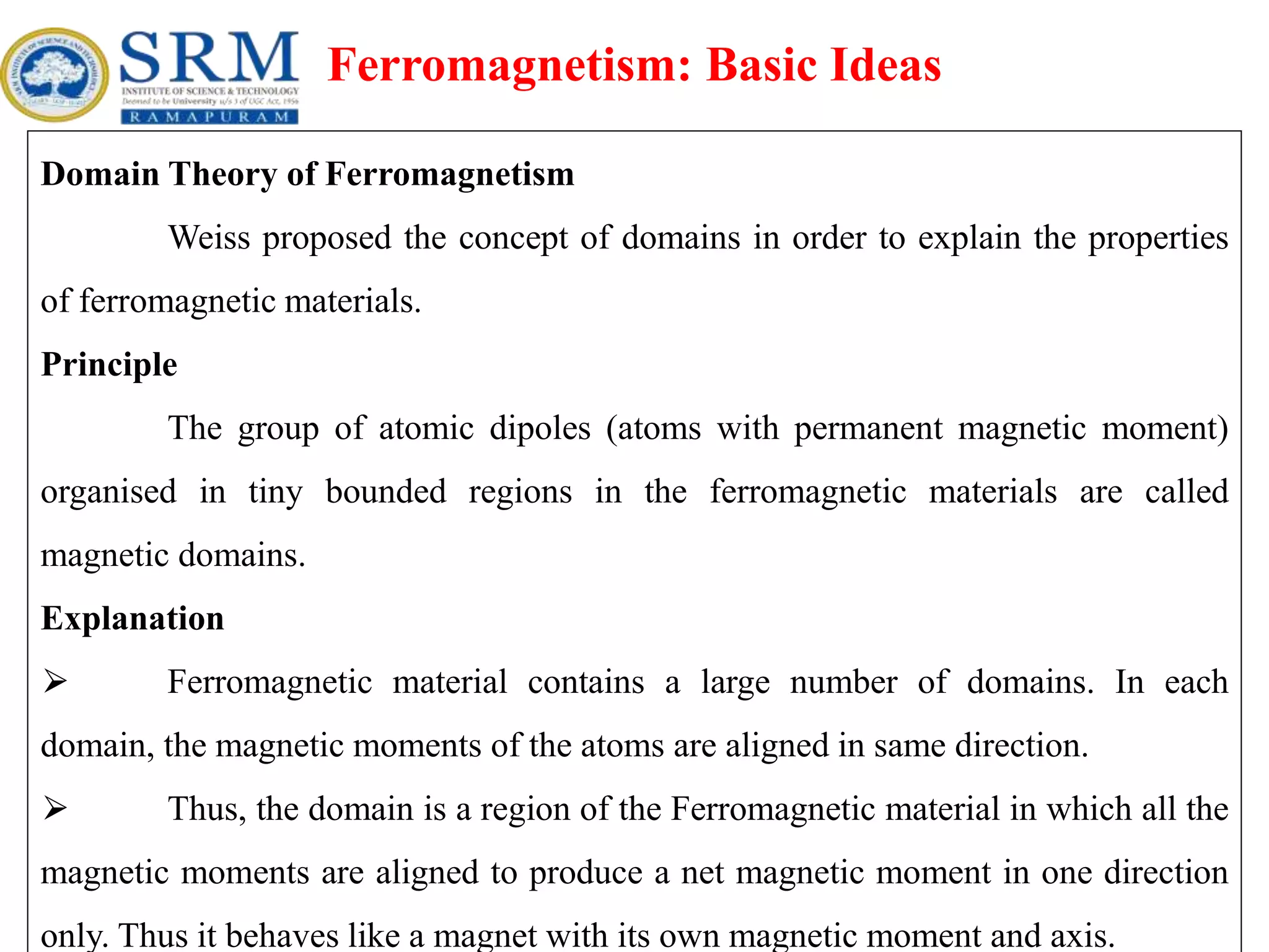 ferromagnetism | PPTX