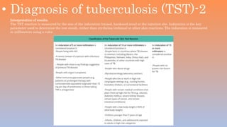 Organization of detection and diagnostics of tuberculosis | PPTX
