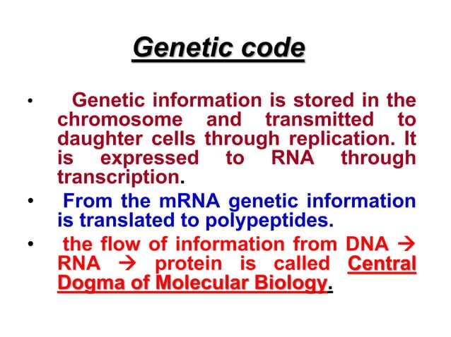 Lecture 2. DNA Repair- Genetic code and mutation.ppt