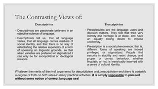 Applied Linguistics Prescription description | PPT