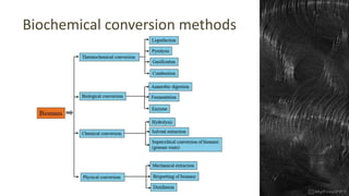 Biomass logistics, energy recovery and overview of biomass conversion ...