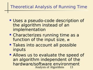 Data Structures and Algorithms Lecture 2: Analysis of Algorithms, Asymptotic notation | PPT