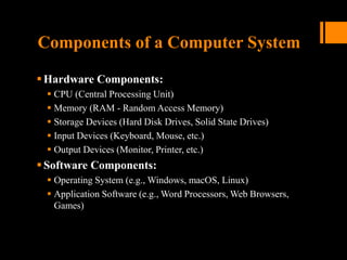 cental processing unit and all its components | PPT