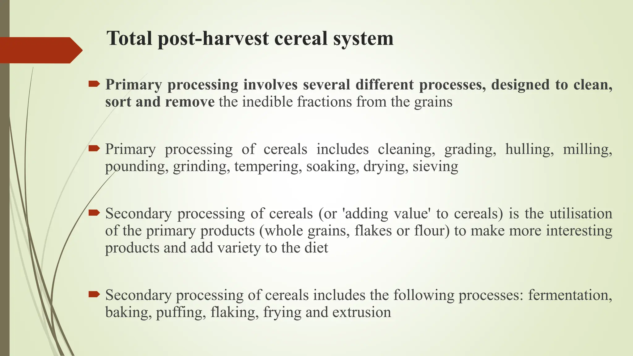 cereal and their processing for industry LECTURE 2.pptx