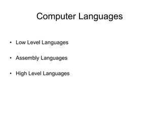 Computer, generations, languages, soft wares | PPT
