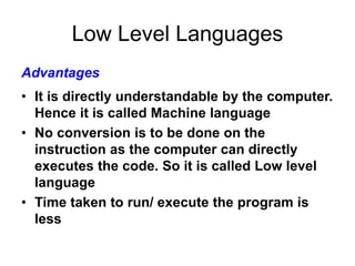 Computer, generations, languages, soft wares | PPT