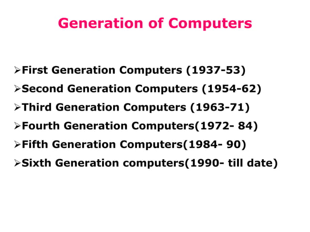 Computer, generations, languages, soft wares | PPT