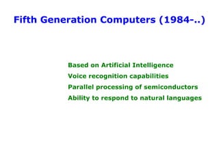 Computer, generations, languages, soft wares | PPT