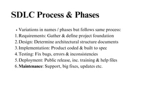 Software Development Lifecycle Presentation | PDF