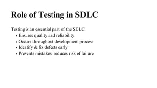 Software Development Lifecycle Presentation | PDF