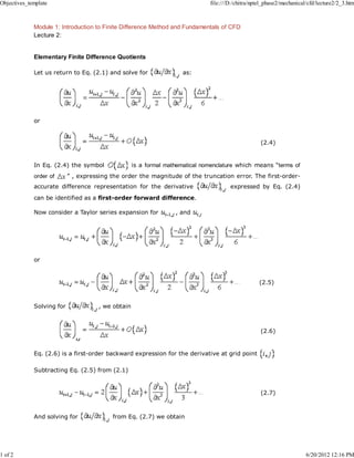 Concept of Computational Fluid Dynamics Material | PDF