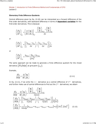 Concept of Computational Fluid Dynamics Material | PDF