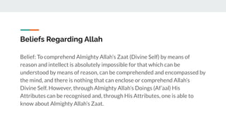 Lecture # 2 - An expalnation about Aqaid in Islam | PPT