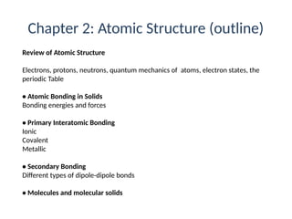 Material Science Lecture 2, Basic Introduction | PPT