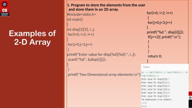 lecture 2.2.2 2D array.pptx IUGLFHLHFJFY | PPT