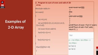 lecture 2.2.2 2D array.pptx IUGLFHLHFJFY | PPT