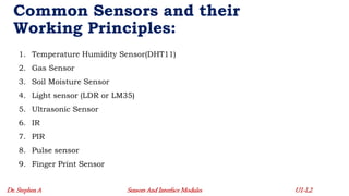 Common Sensors and their Working Principles | PPT