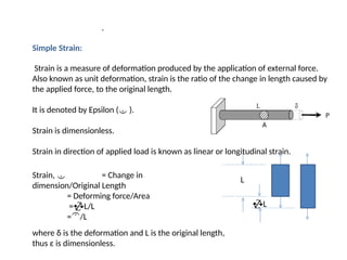 Basic Mechanics of solids.. stress strain and equilibrium condition | PPTX