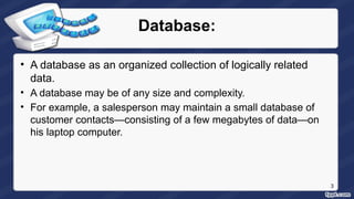 Data base management system lecture 2 from basicsLecture 2.pptx