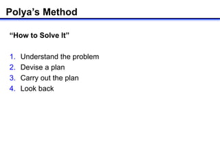Polya's Four Step Problem Solving Math in Modern World.ppt