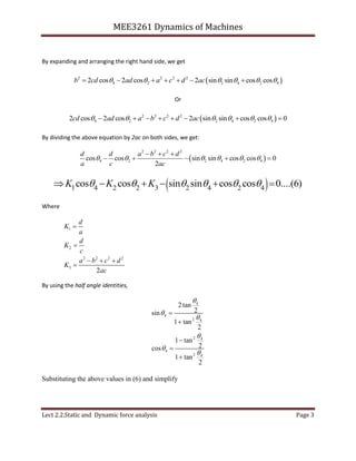 Lecture 2.2 Static and Dynamic Force Analysis.pdf