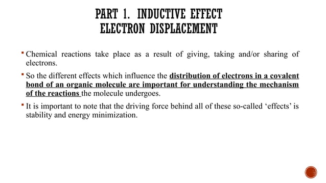 Inductive And Electromeric Effects In Organic Chemistry Ppt