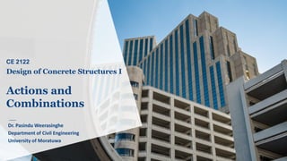 actions and combinations-design of concrete structures | PDF