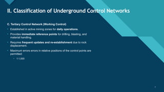 Design of Control Network in Mine Surveying | PPTX
