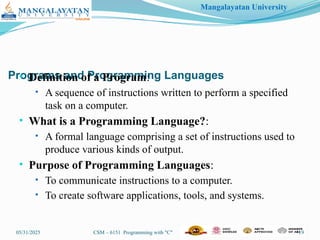 C Programming Language (Features and Components) | PPT