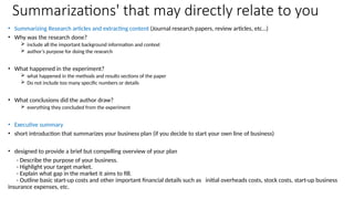 Summarizing Easy Steps with Examples here | PPTX