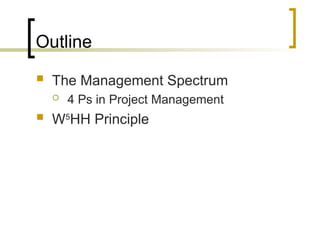 The Management Spectrum 4 Ps in Project Management | PPT