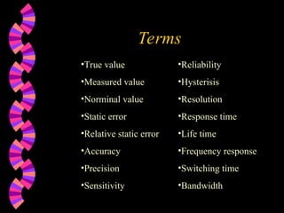 lecture measurement error instrumentation | PPT